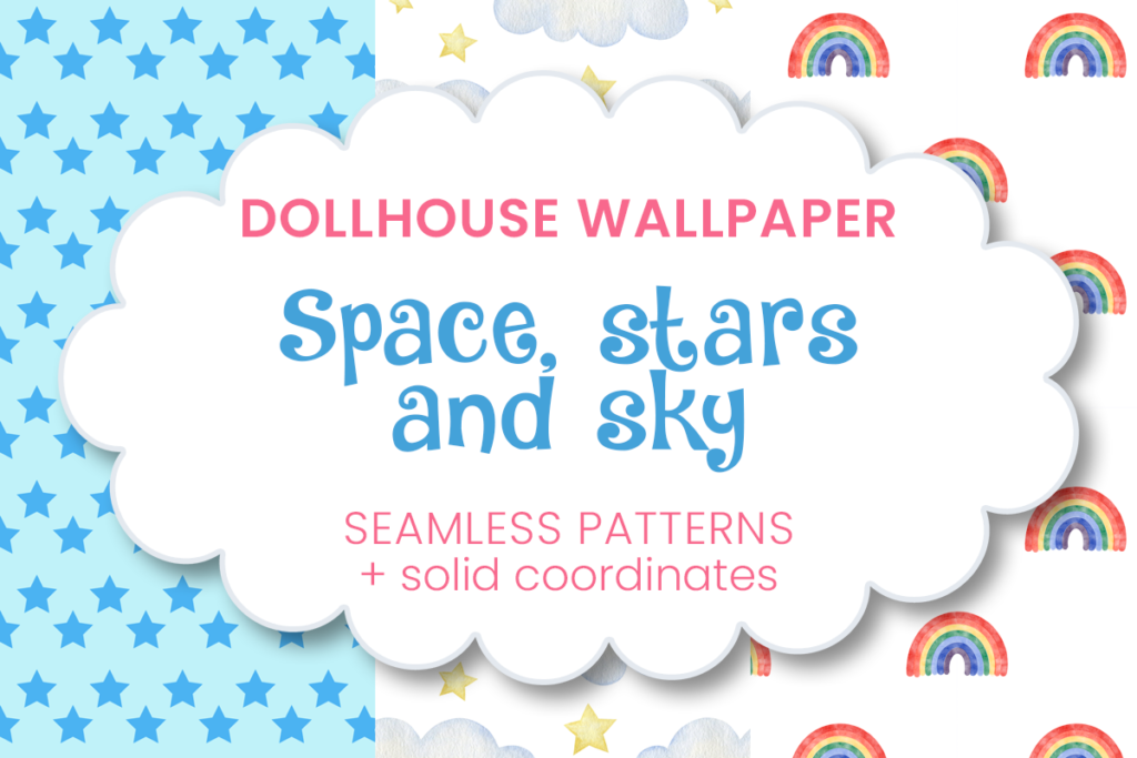 Dollhouse Wallpaper - Space, Stars and Sky - Suni Doll