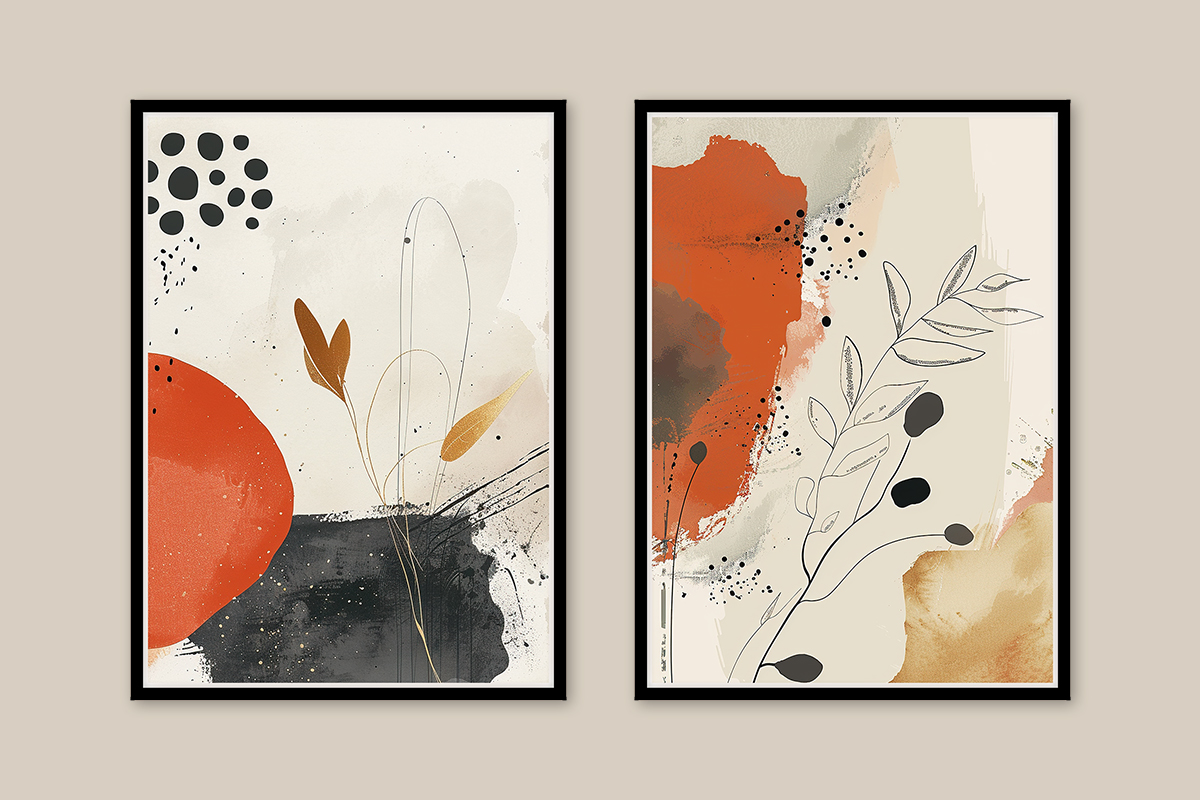Modern Boho Wall Art For Dollhouses - Free Printables - Suni Doll
