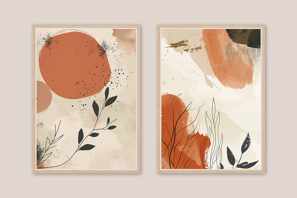 Modern Boho Wall Art For Dollhouses - Free Printables - Suni Doll