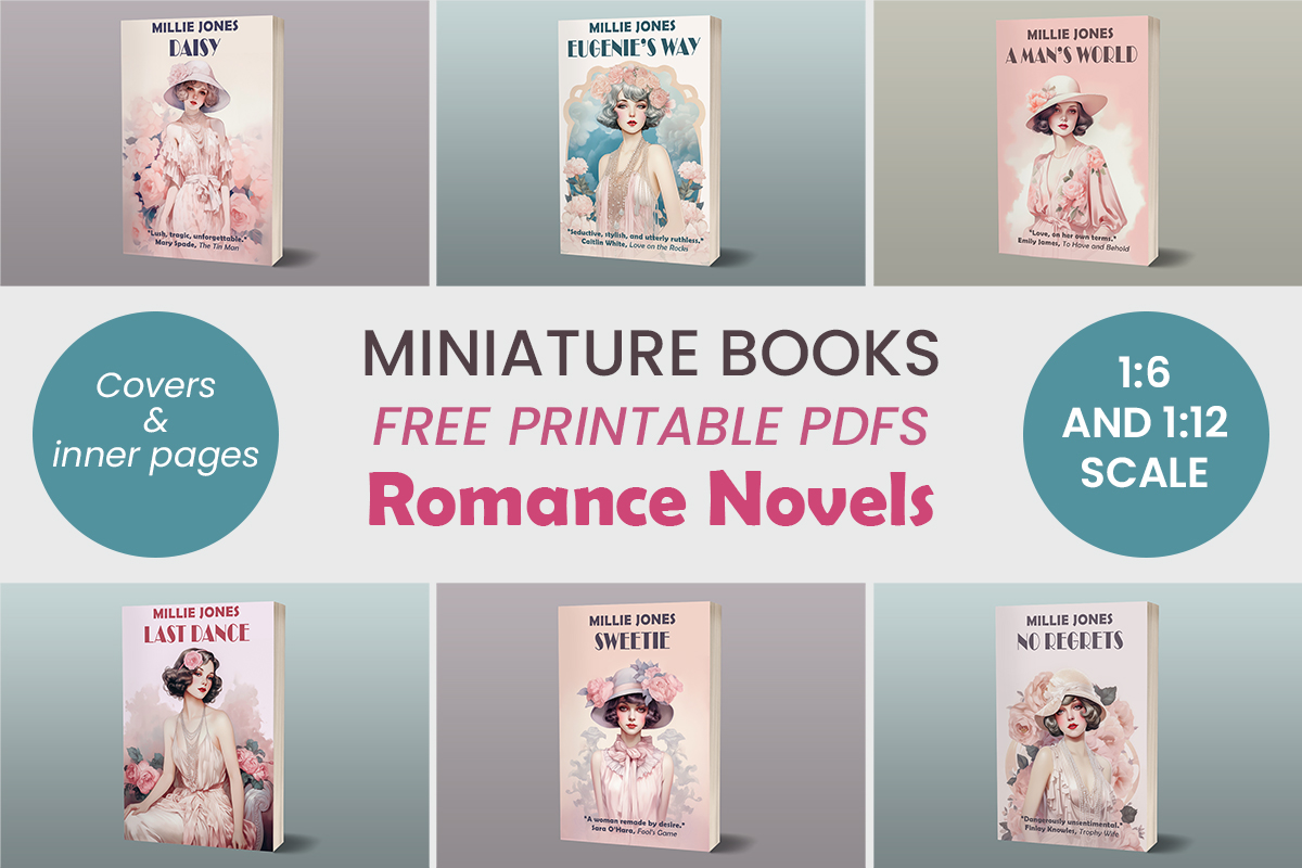 Miniature Books - DIY Printables in 1:12 and 1:6 Scale - Suni Doll